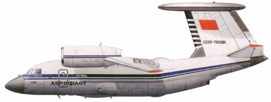 Los proyectos de AWACS embarcados soviéticos - el Antonov An-71/An-75 ...