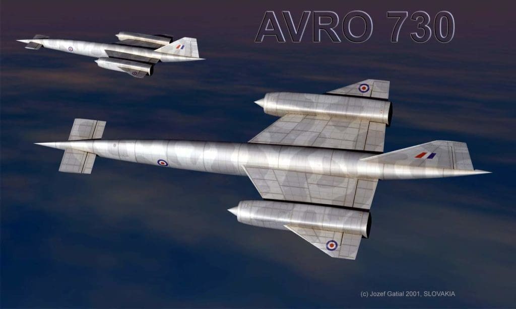 Avro 730, el precursor británico del Blackbird