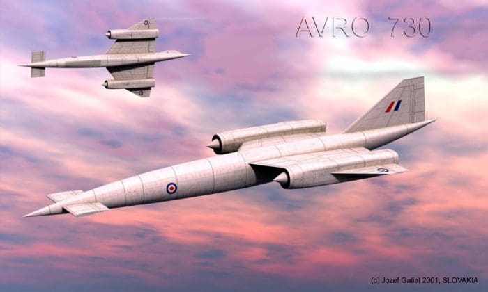 Avro 730, el precursor británico del Blackbird