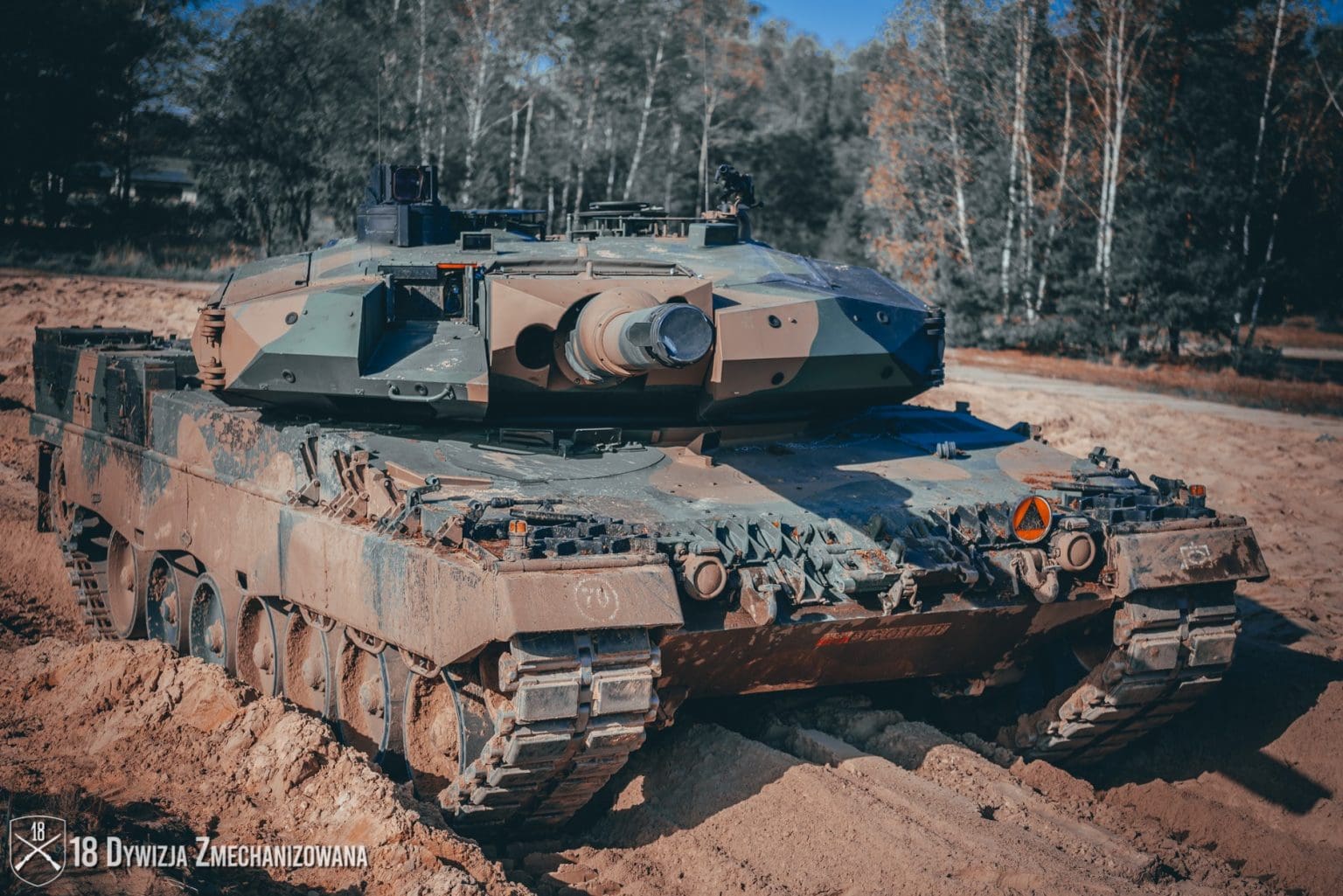 Galería - Los Leopard 2PL en el terreno.