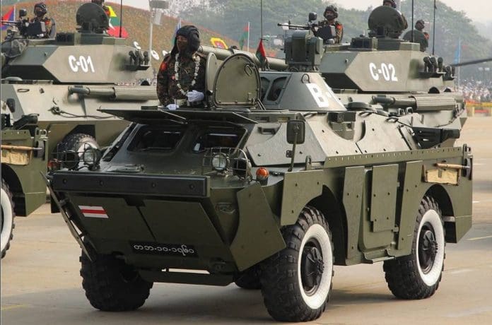 Myanmar pone en servicio sus vehículos blindados BRDM-2MS 4X4 rusos