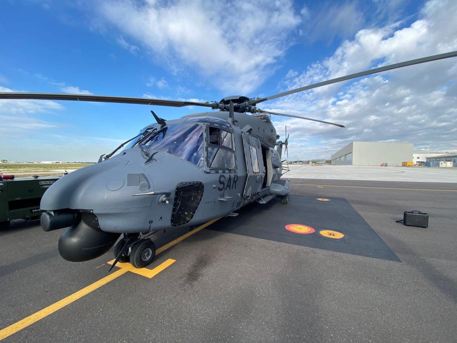 El Ejército del Aire realiza el primer ensayo en vuelo del helicoptero NH90