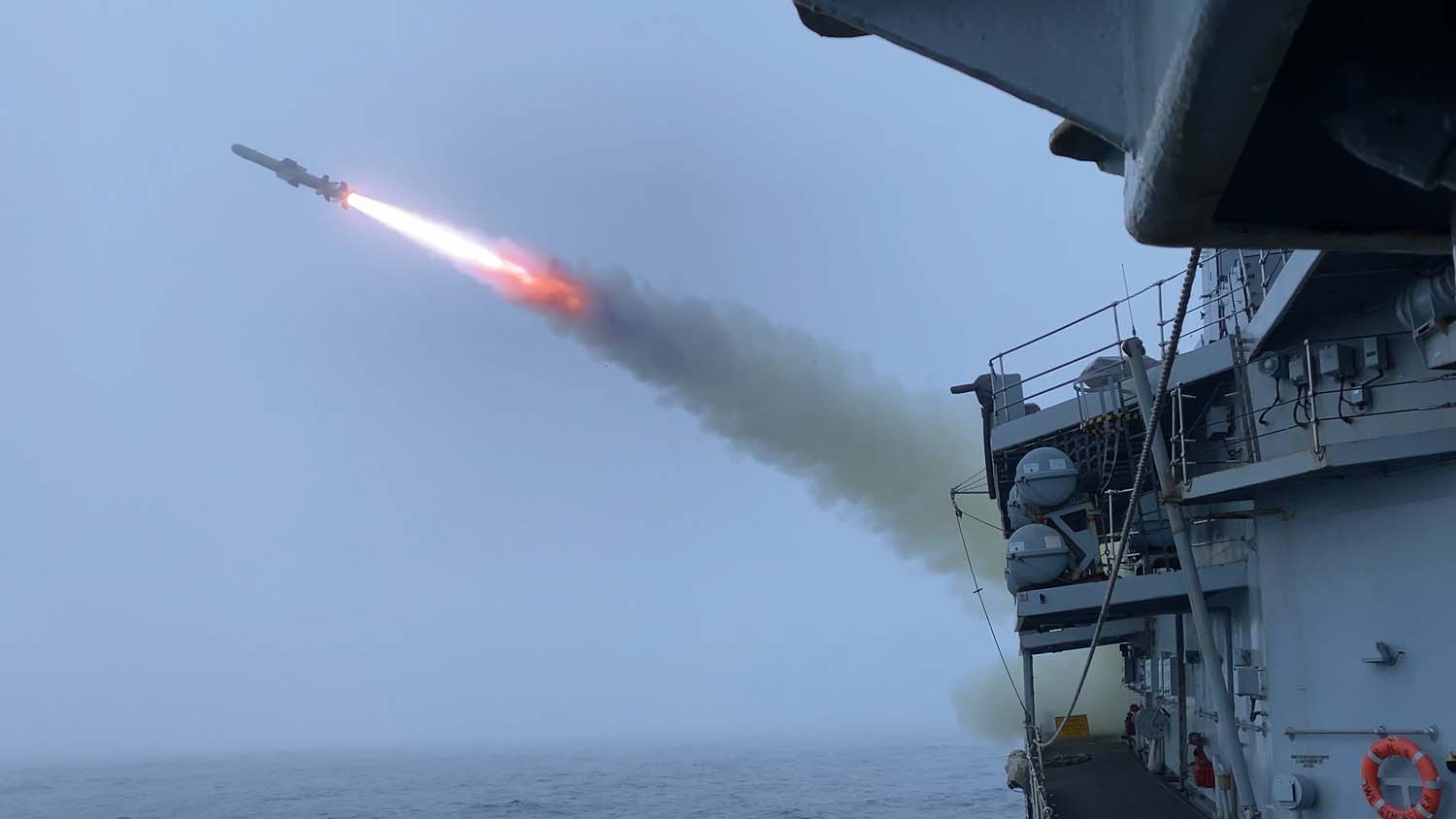 The U.S. completed the delivery of the first Harpoon RGM-84L-4 coastal defense missiles to the ...