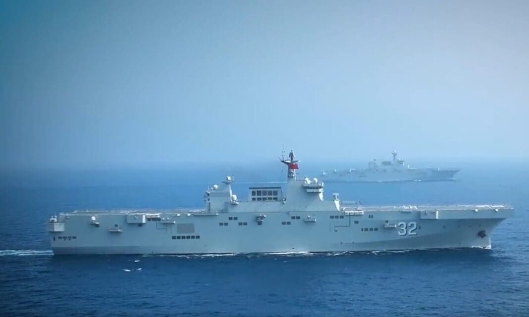La Armada china realiza pruebas con sus buques de asalto anfibio