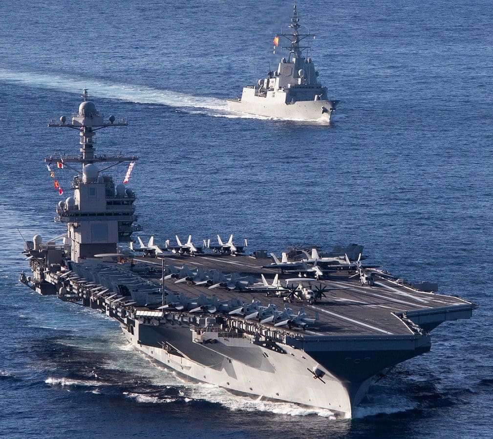 El USS Gerald R. Ford finalizó maniobras con buques de la OTAN
