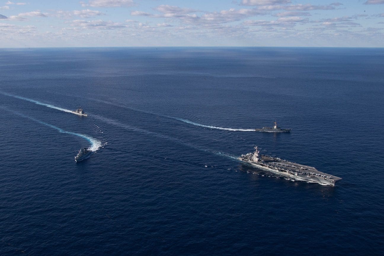 El USS Gerald R. Ford finalizó maniobras con buques de la OTAN