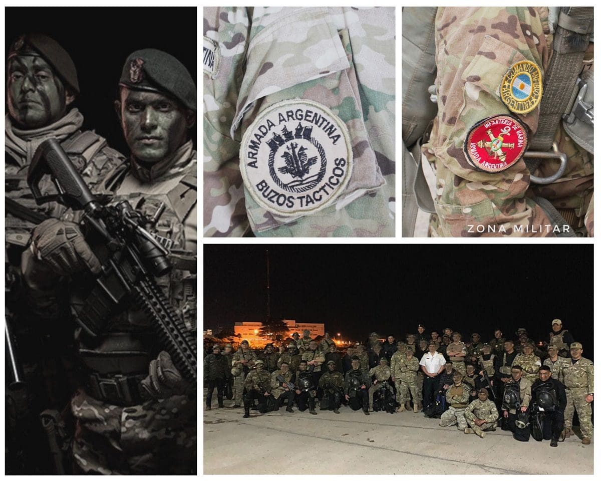 Las Fuerzas de Operaciones Navales Especiales de la Armada Argentina realizaron adiestramientos ...
