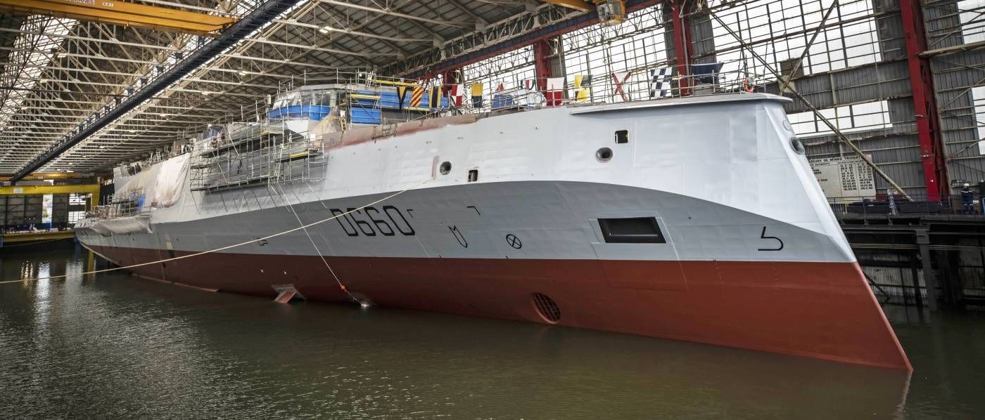 Naval Group botó la primera fragata de defensa e intervención