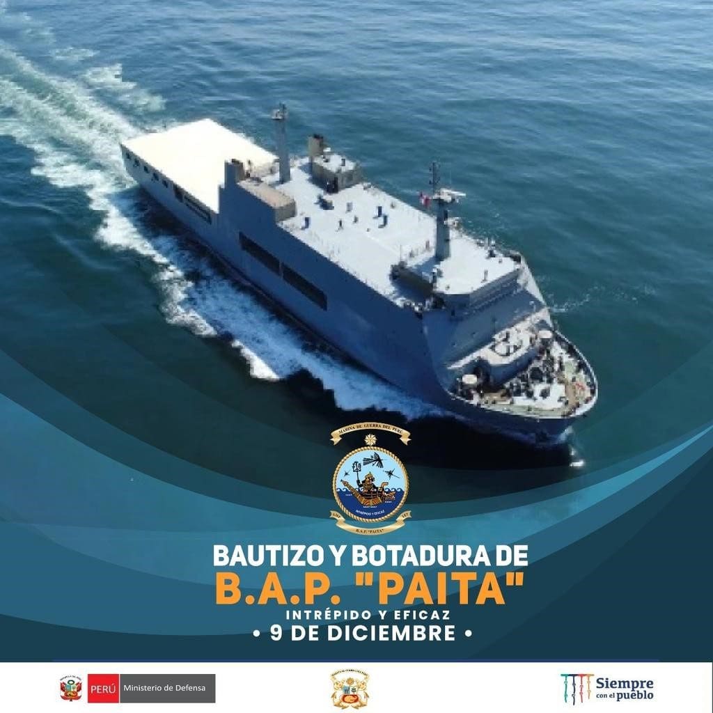 Perú se prepara para botar su segundo buque LPD: el B.A.P. Paita