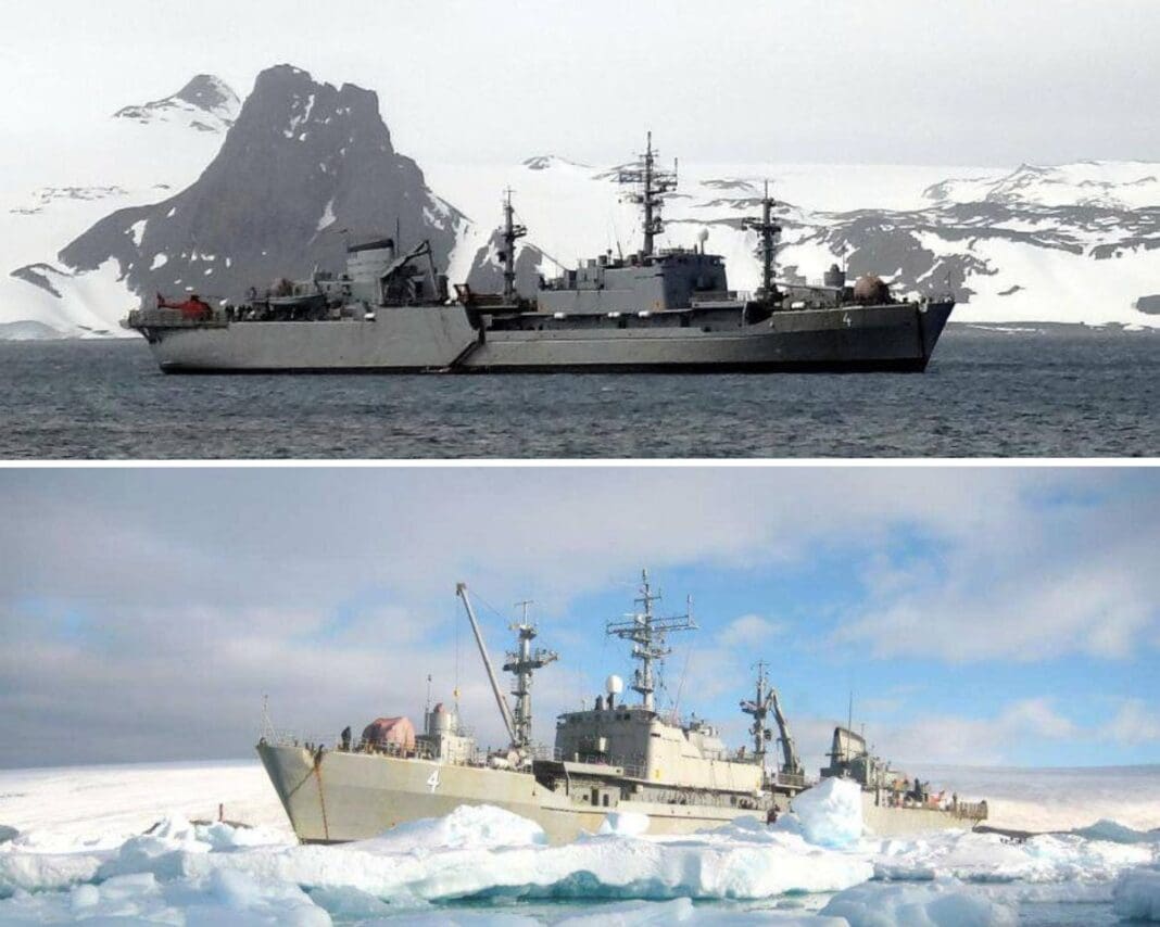 El buque logístico "General Artigas" de la Armada Nacional de Uruguay ...