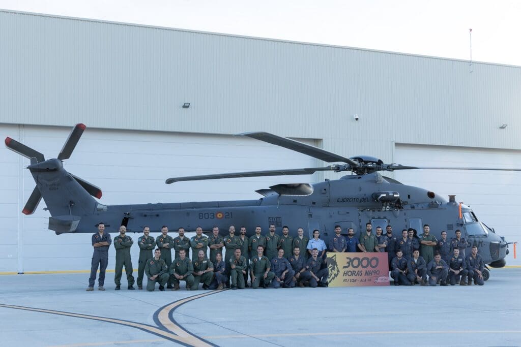 Los helicópteros NH90 del Ejército del Aire español alcanzan las 3000 horas de vuelo