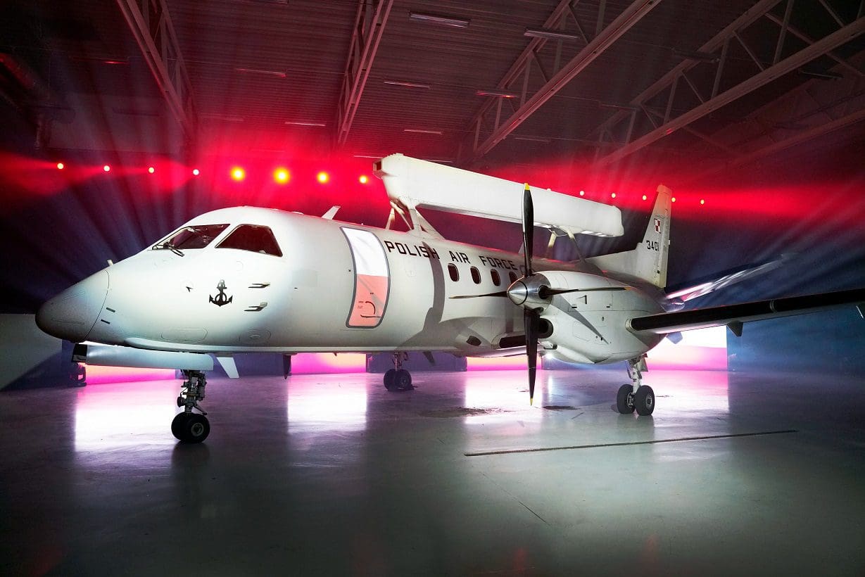 Saab presentó el primer avión de alerta temprana 340 AEW de la Fuerza Aérea de Polonia