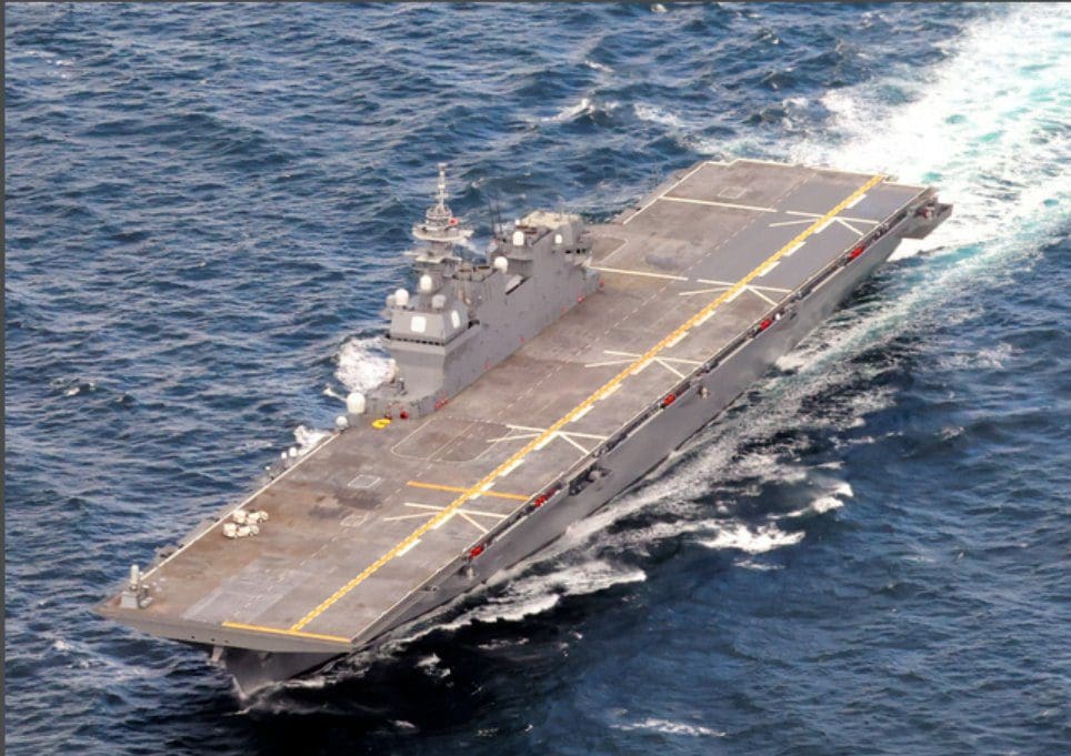 El portahelicópteros Kaga de la Fuerza Marítima de Autodefensa de Japón ...