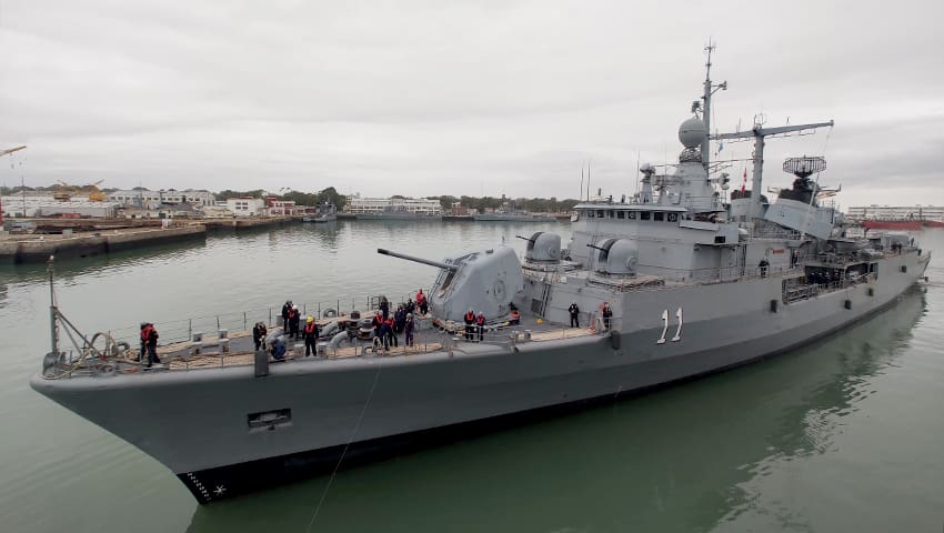 El destructor ARA La Argentina de la Armada Argentina completó nuevas ...