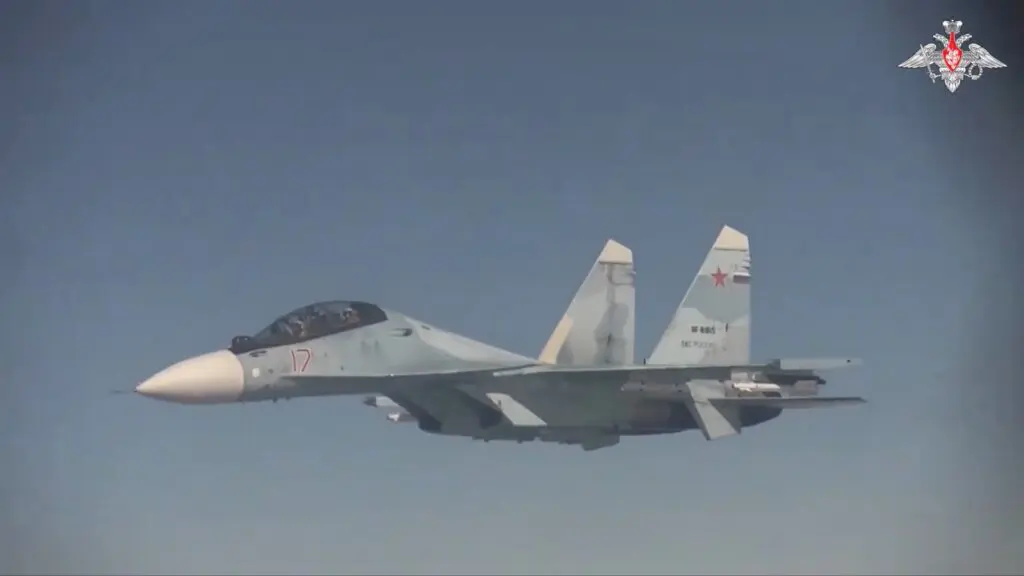 U.S. Air Force F-16C aggressor fighters intercepted two Russian Tu-95MS ...
