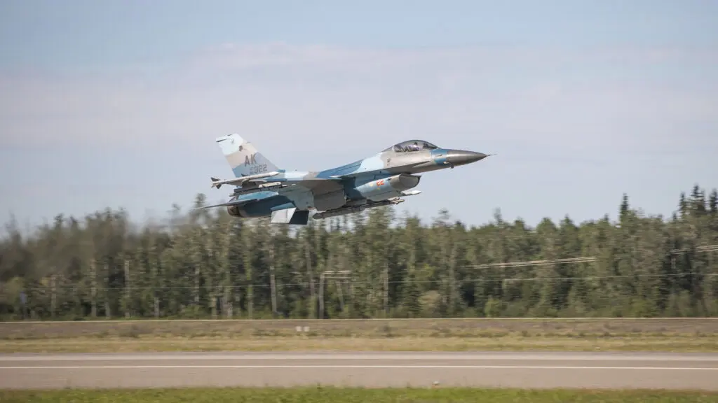 U.S. Air Force F-16C aggressor fighters intercepted two Russian Tu-95MS ...