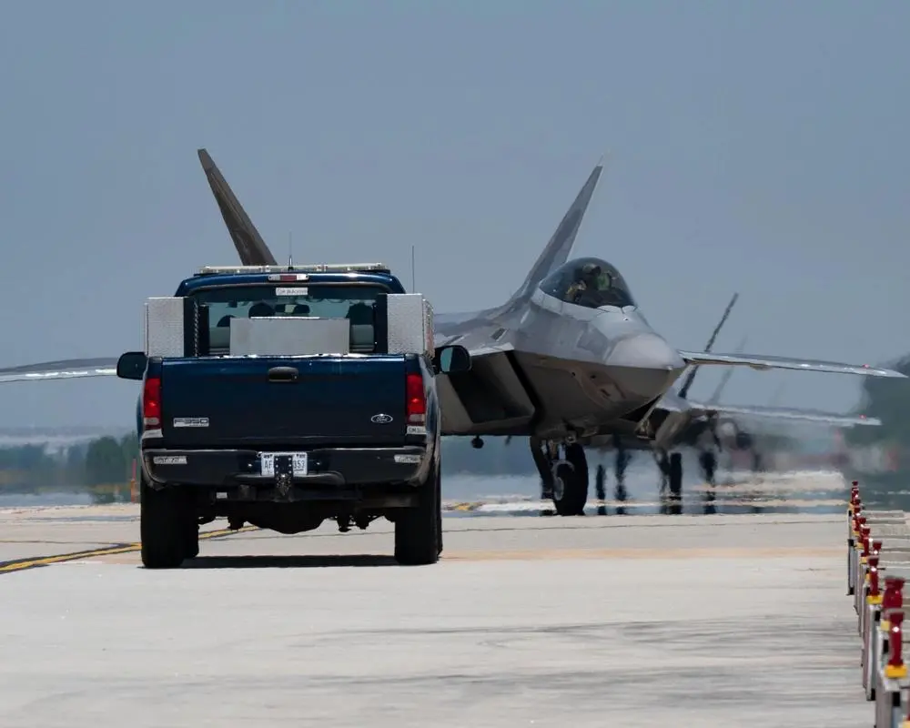 The F-22 Raptor jets of the U.S. Air Force arrived in South Korea to ...