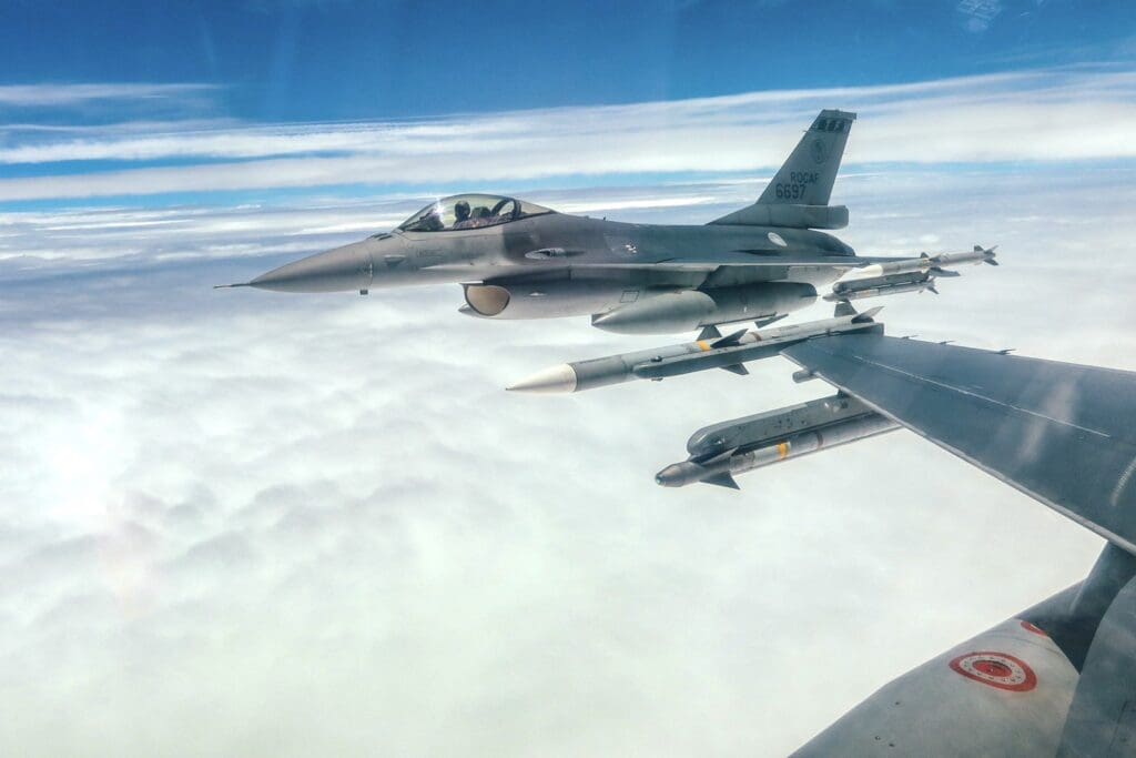 In the context of China's military exercises, the Taiwanese Air Force ...