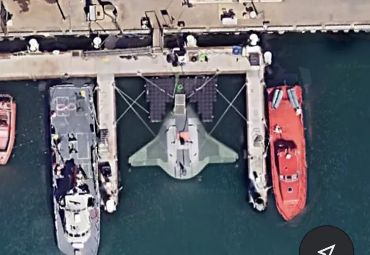 Images of the new U.S. Navy drone Manta Ray developed by DARPA and Northrop Grumman have been ...