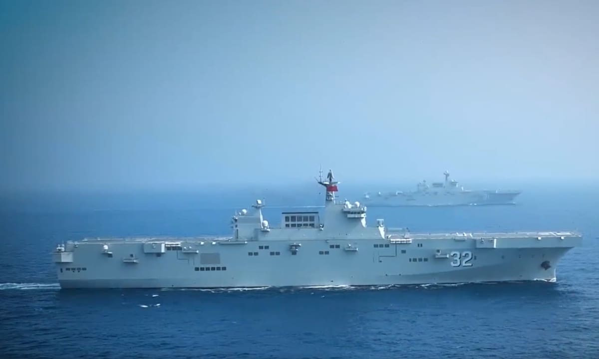 The Chinese Navy deploys a Type 075 LHD towards the Spratly Islands for ...