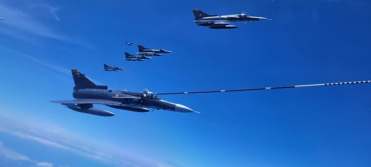 Los Kfir de la Fuerza Aérea Colombiana se ejercitaron con los F/A-18 ...