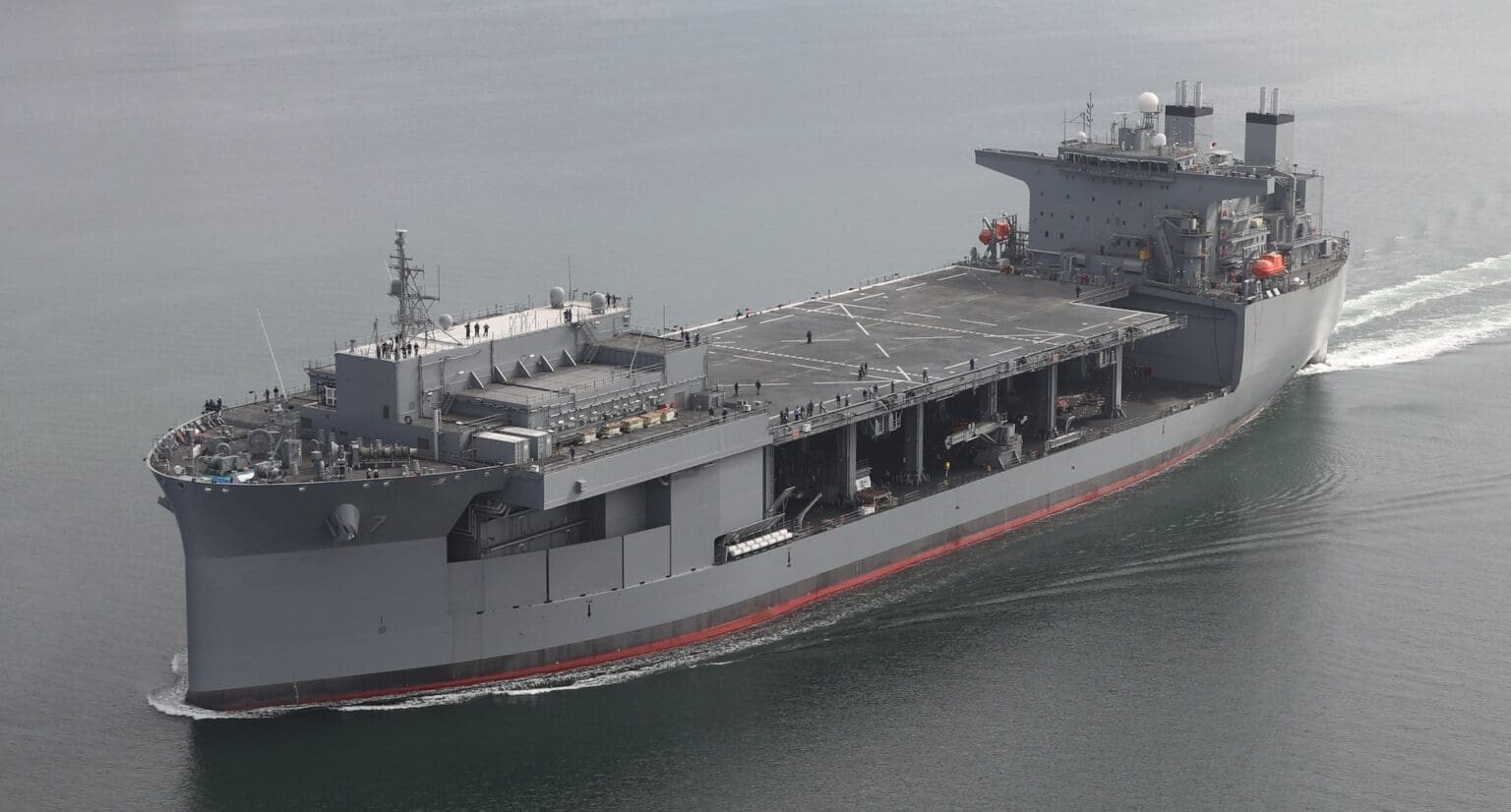 The U.S. Navy has added the fifth of its new Lewis B. Puller-class expeditionary mobile bases