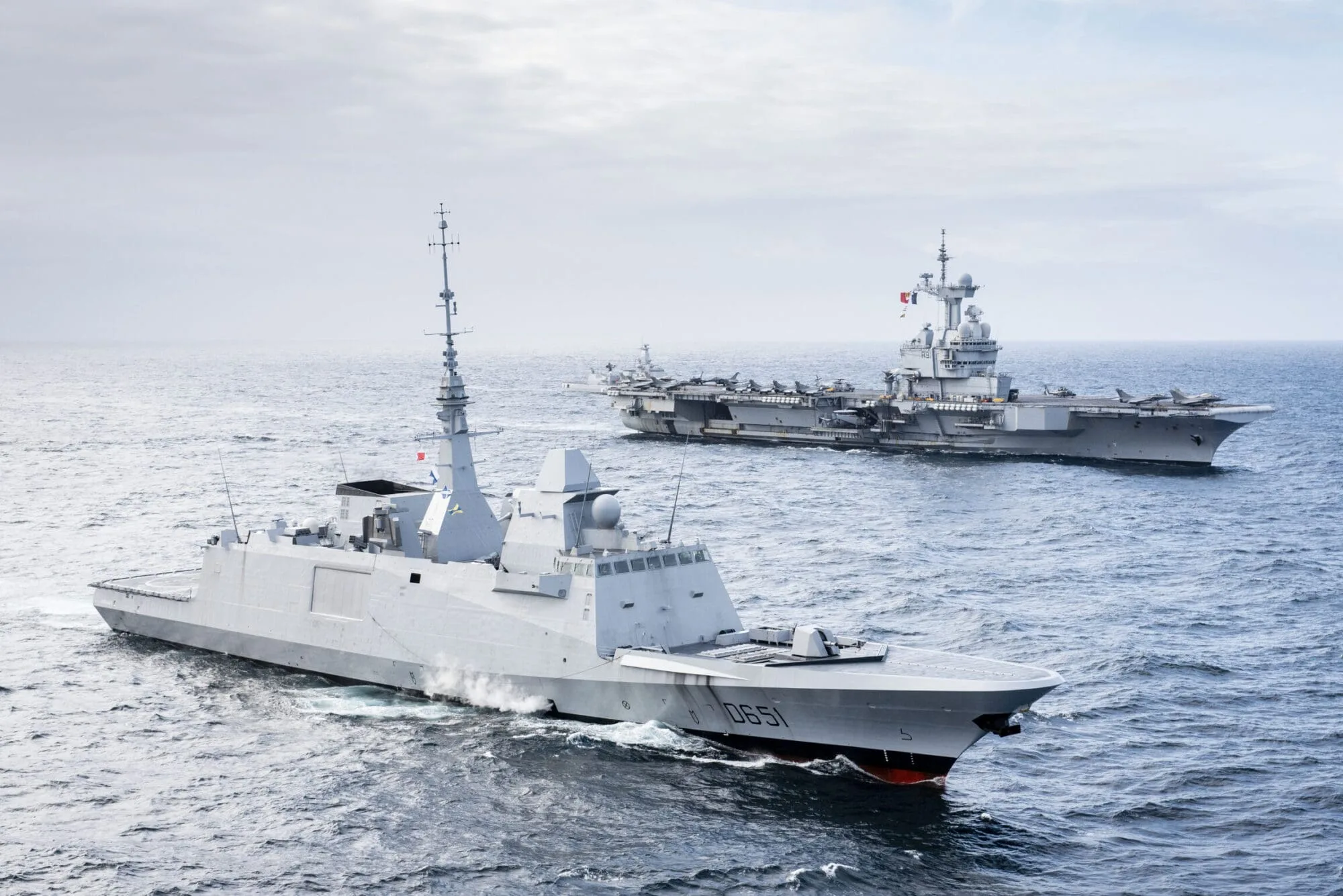 The French Navy’s aircraft carrier Charles de Gaulle will be deployed toward the Indo-Pacific by ...