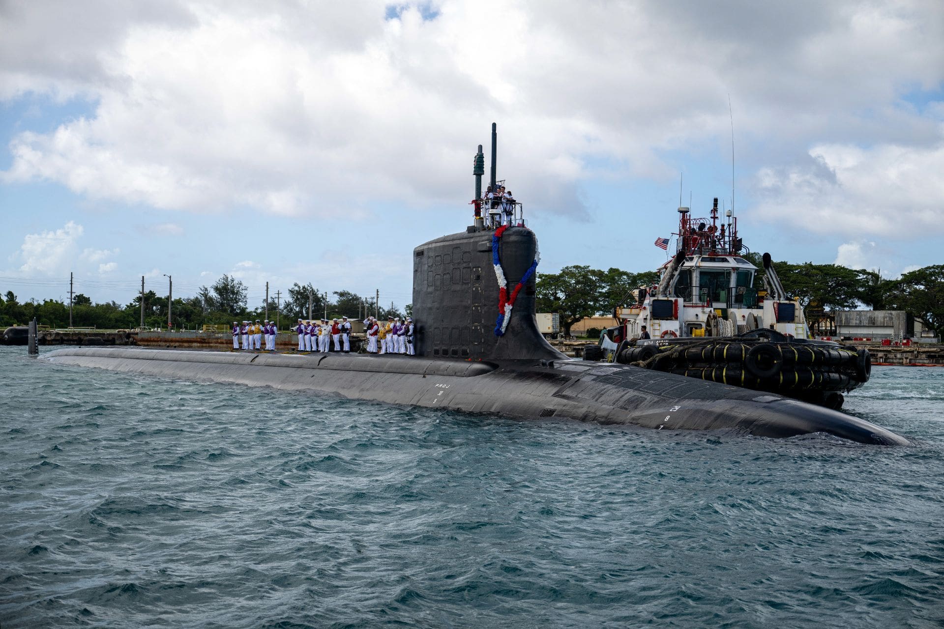 The U.S. Navy deploys one of its new Virginia-class nuclear submarines ...